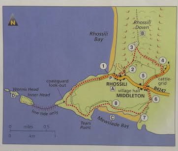 Rhossili walk map « miladysboudoir